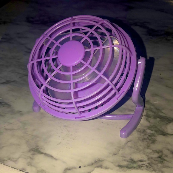 Other | Mini Purple Electronic Fan | Poshmark